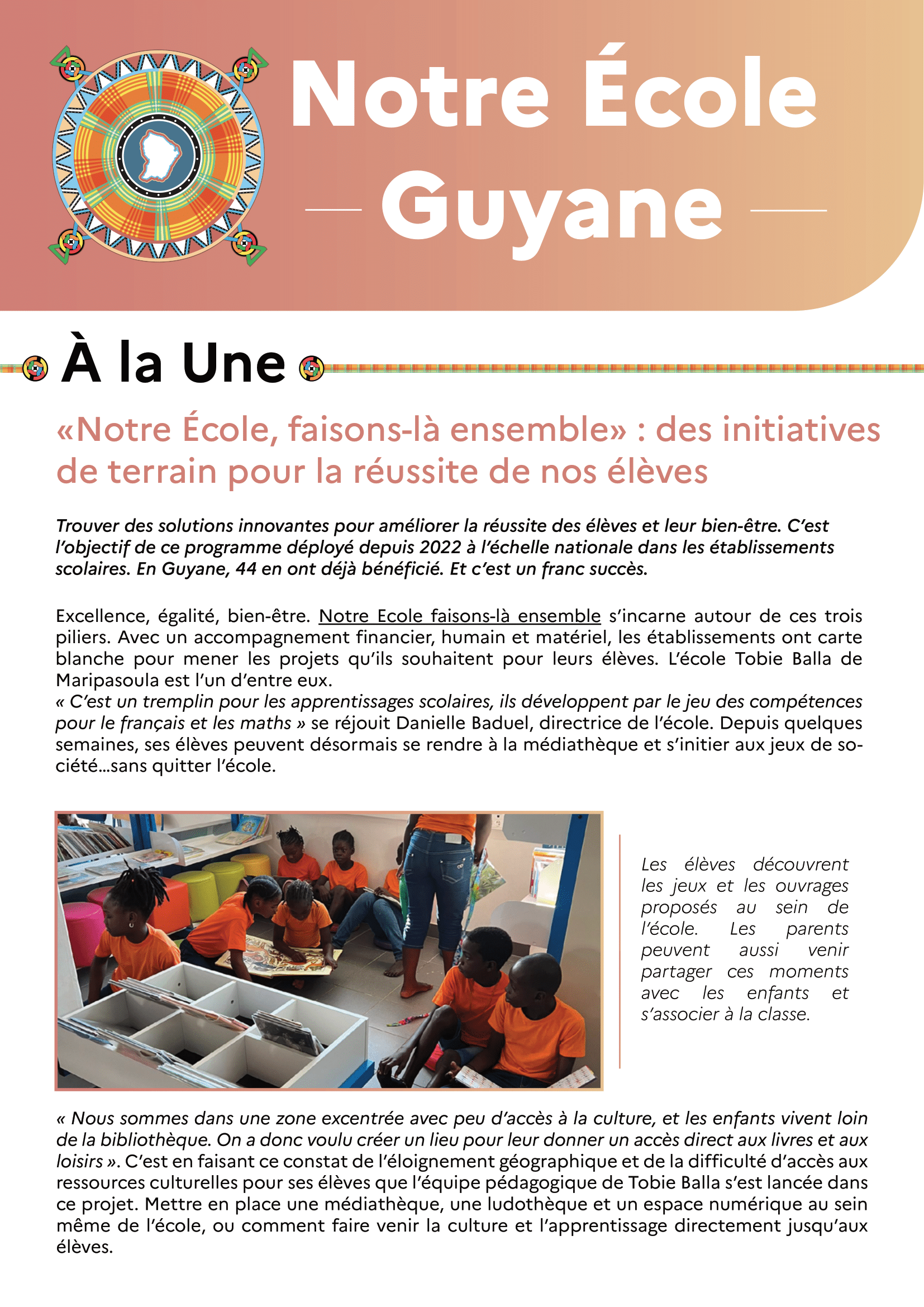 Notre École Guyane | Académie Guyane